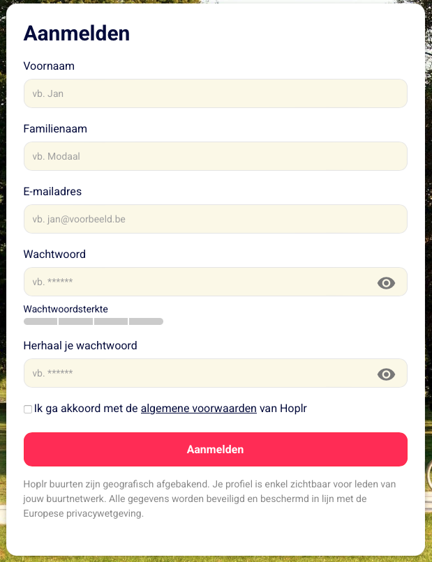 ¿Cómo me registro a través del sitio web? – Hoplr - Ayuda y soporte